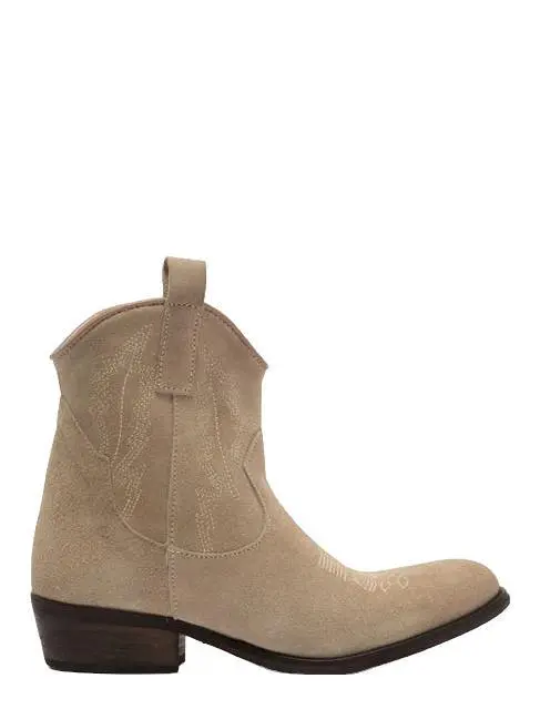 ARTISAN CRAFTED BY ZIGI Mireya Western Ankle Bootie - Sand Suede