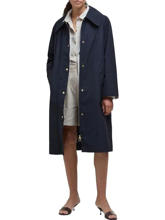 Barbour Sonnet Showerproof Raincoat - Dark Navy/safari Dresstartan
