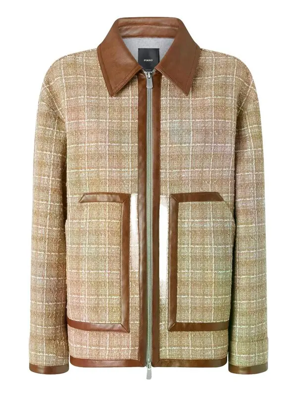Pinko Tweed Shirt Jacket - Neutrals