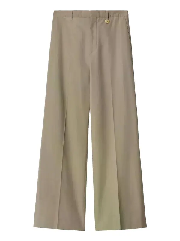 Burberry Silk Tailored Trousers - Neutrals
