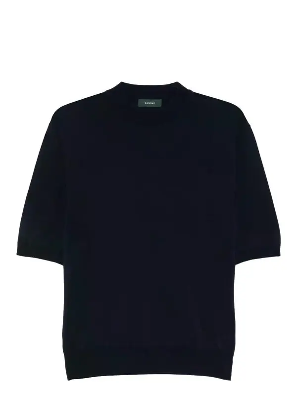 ZANONE Fine-knit T-shirt - Blue