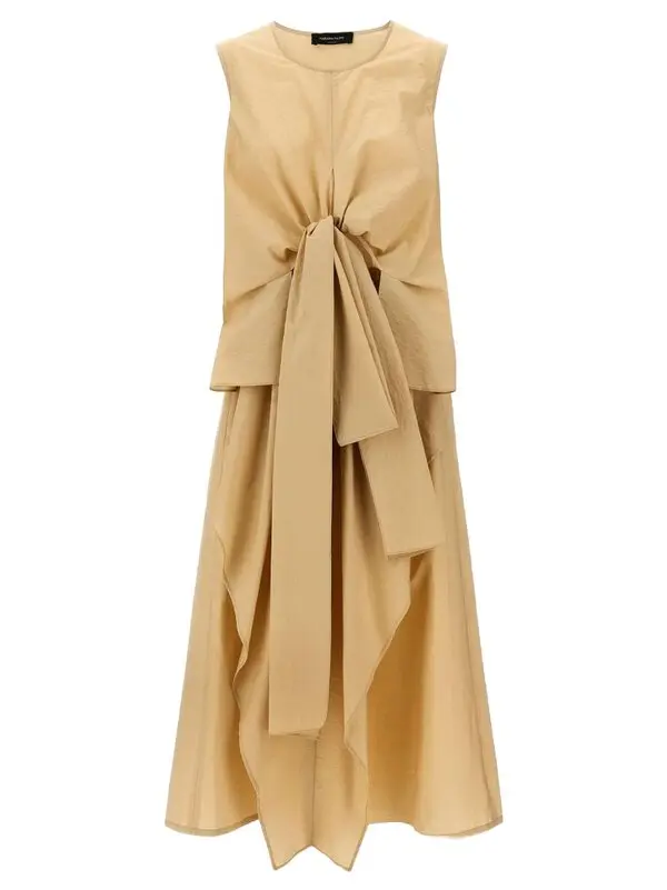 Fabiana Filippi Cotton Midi Dress - Beige