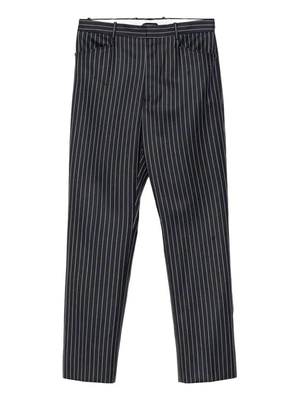 TOM FORD Wool Striped Trousers - Blue