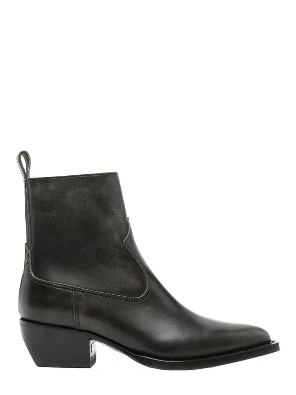GOLDEN GOOSE Debbie Leather Boots - Black