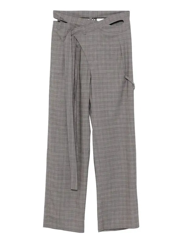 Ottolinger Wool Blend Wrap Trousers - Grey
