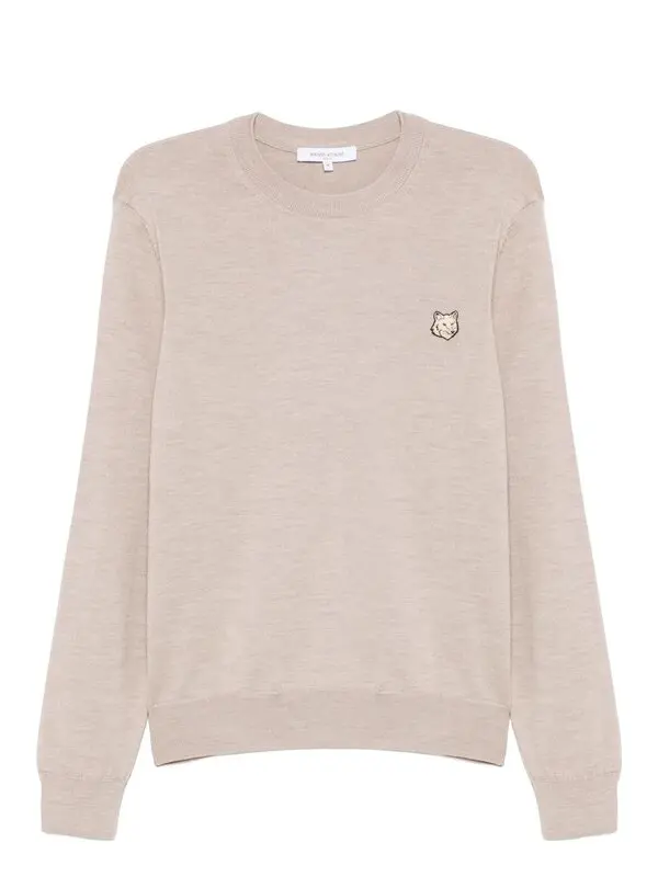 Maison Kitsuné Bold Fox Head Jumper - Dove Grey
