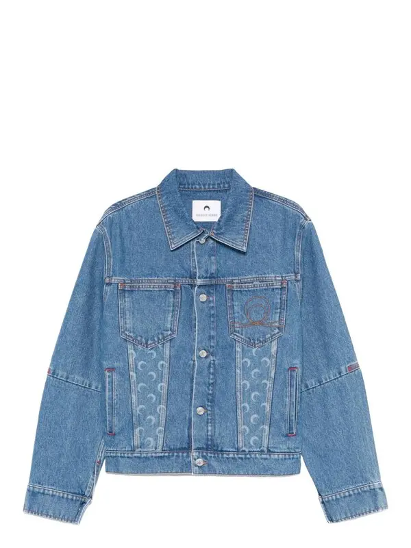 MARINE SERRE Mon Denim Jacket - Clear Blue