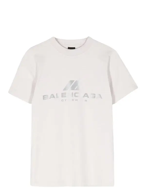 Balenciaga Logo Cotton T-shirt - White