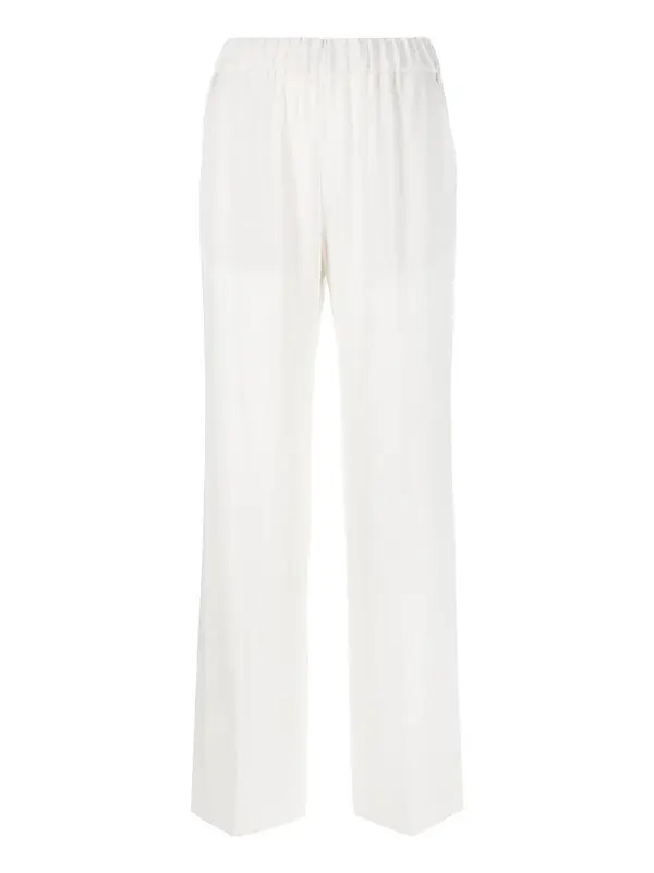 Alberto Biani Cady Elasticated Trousers - White