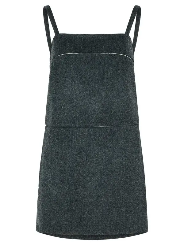 Max Mara Leale Virgin Wool Dress - Grey