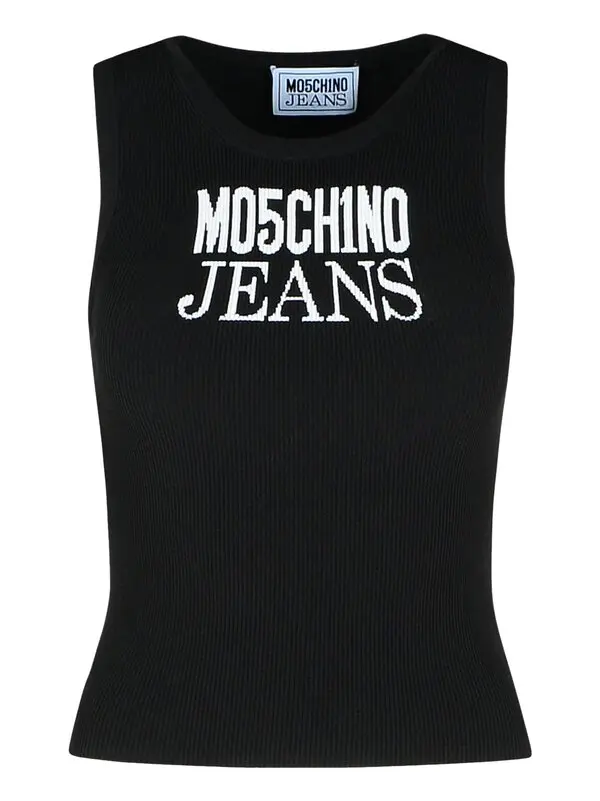Moschino Viscose Blend Tank Top - Black