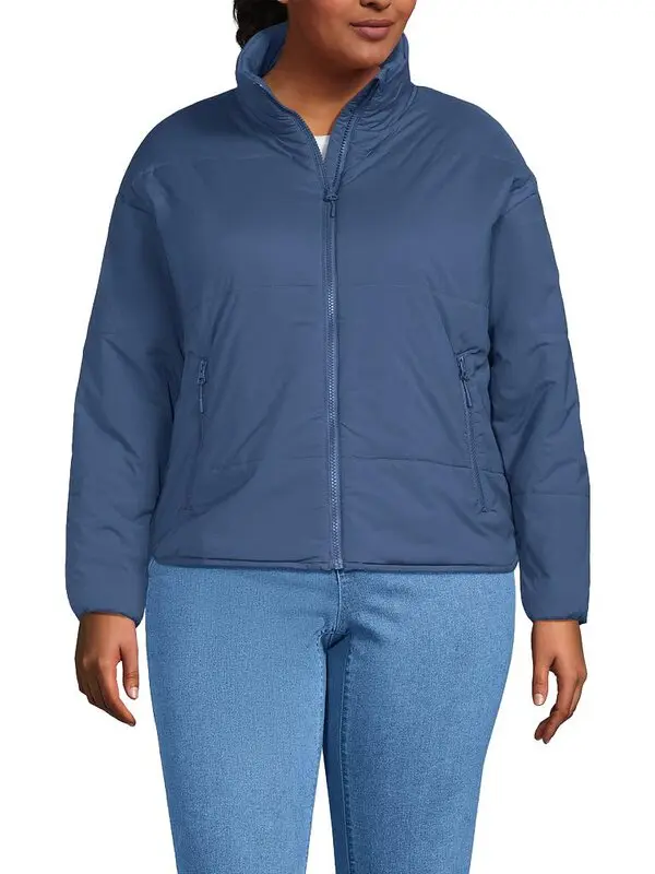 LANDS' END Wanderfree Insulated Jacket - Light Indigo Blue