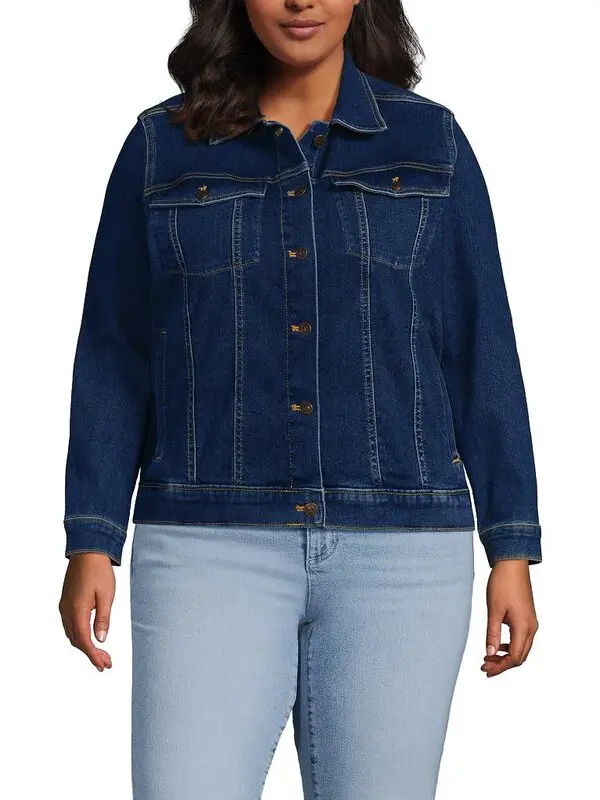 LANDS' END Denim Trucker Jacket - Crawford Wash