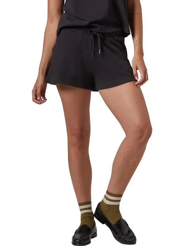 Brixton Carefree Organic Cotton Drawstring Shorts - Black