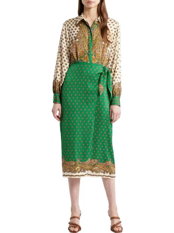 Elie Tahari Vero Paisley Print Dress - Jewel Paisley Print
