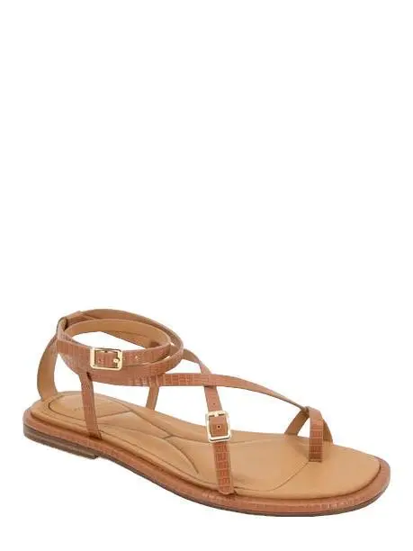 KENNETH COLE Paros Ankle Strap Sandals - Tan Lizard