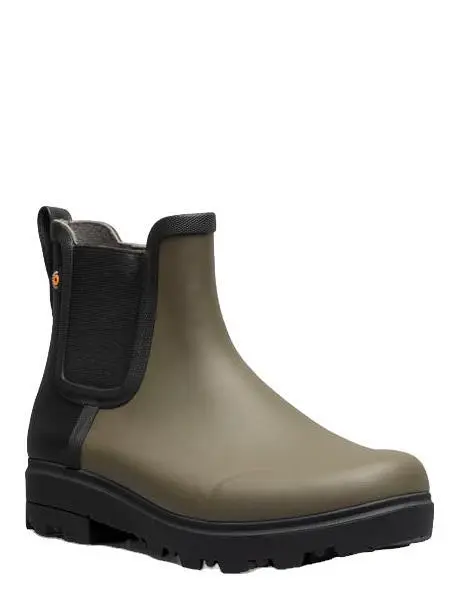 Bogs Holly Waterproof Chelsea Boots - Army Green