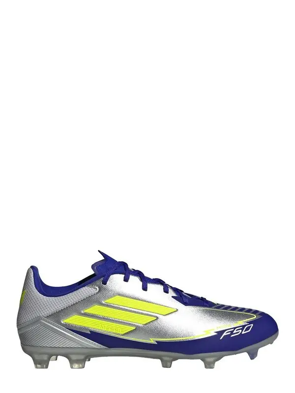 Adidas F50 League Fg/mg Messi Player Pack 1 - Silver Metallic/solar Yellow/lucid Blue