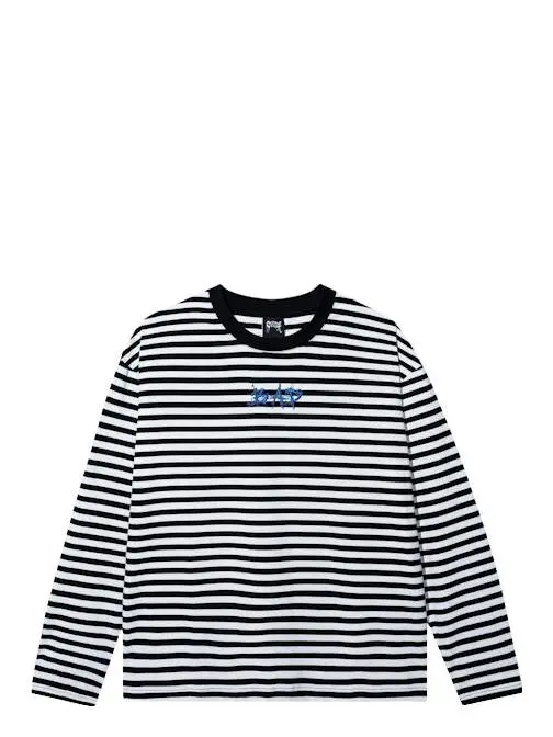 REVENGE Xxxtentacion Bad Striped Long Sleeve Tee Shirt - Black/white