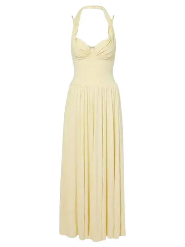 Simkhai Amarantha Draped Maxi Dress - Yellow