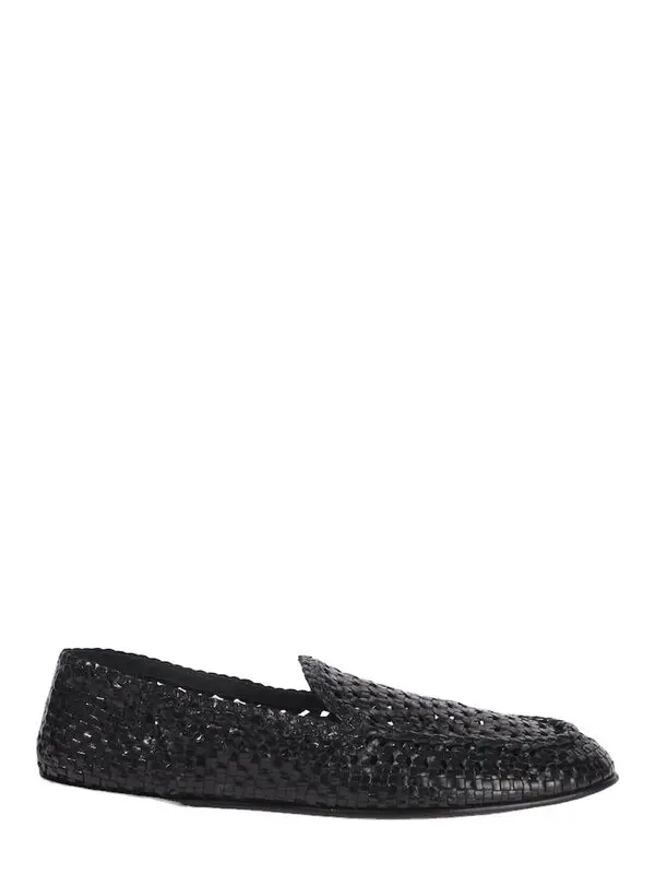 Dolce & Gabbana Woven Leather Loafers - Black