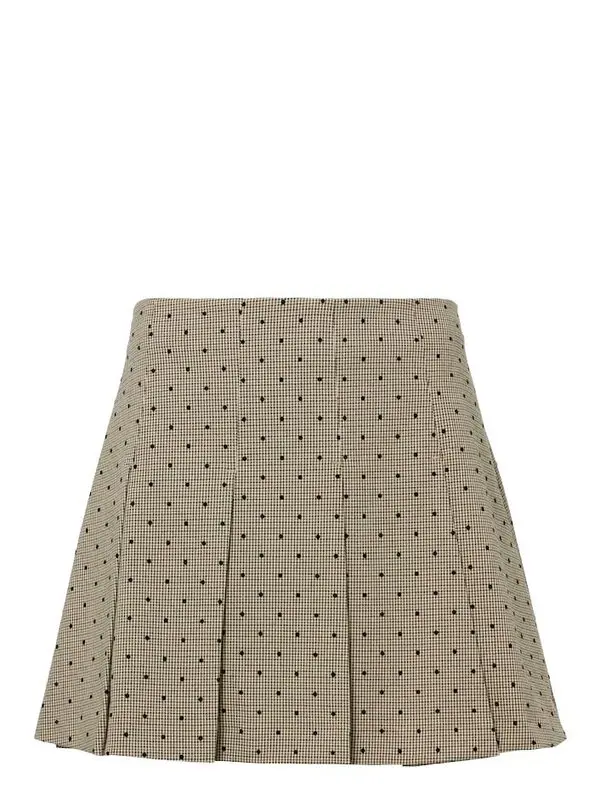 GANNI Checked Mini Skirt - Brown