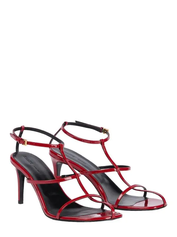 Khaite Cage 75 Patent Leather Sandals - Red