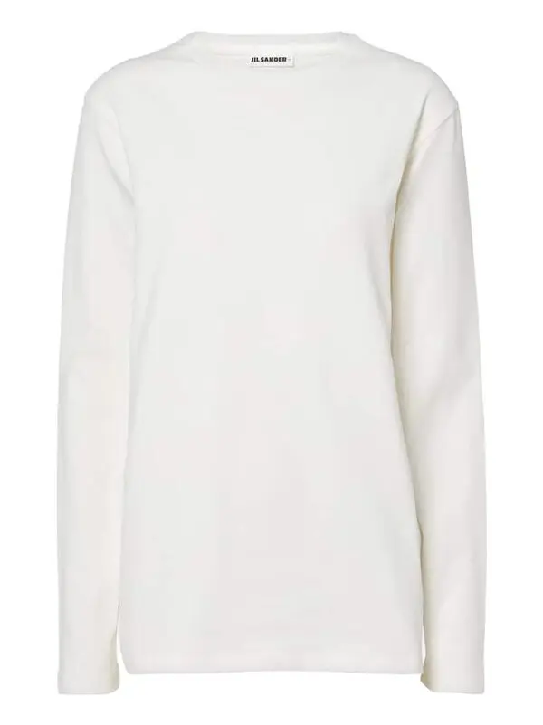 JIL SANDER Cotton Jersey Top - White