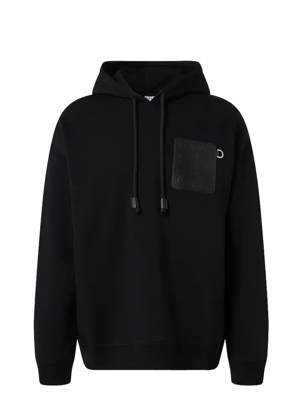 Loewe Anagram Cotton Jersey Hoodie - Black