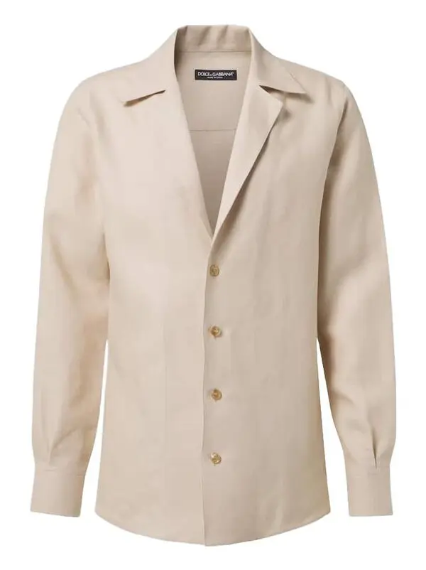 Dolce & Gabbana Linen Overshirt - Beige