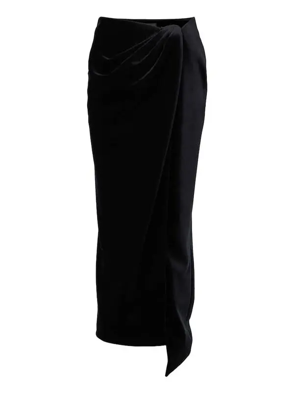 Balenciaga Jersey Wrap Skirt - Black