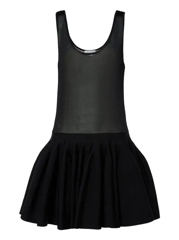Alaïa Knitted Mini Dress - Black