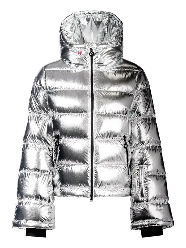 Perfect Moment Metallic Polar Flare Down Jacket - Silver-foil