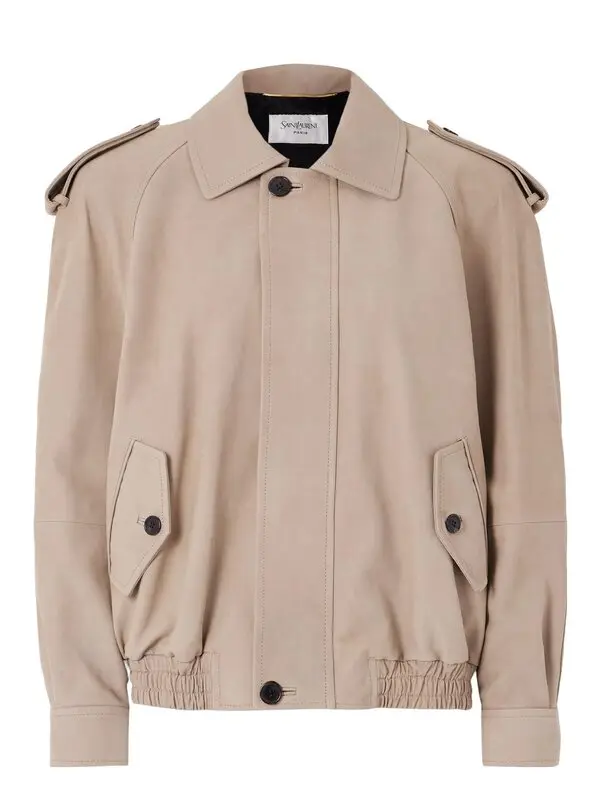 Saint Laurent Nubuck Jacket - Gray