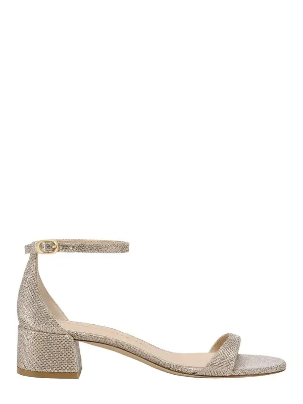 STUART WEITZMAN Nudist Metallic Sandals - Poudre