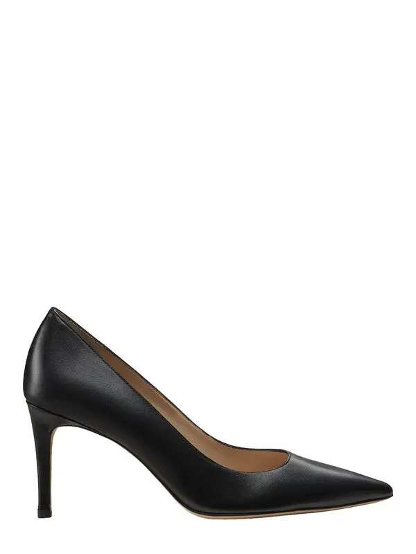 STUART WEITZMAN Leather Stiletto Pumps - Black