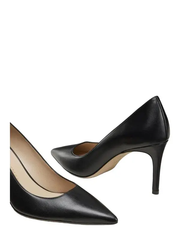 STUART WEITZMAN Leather Stiletto Pumps - Black