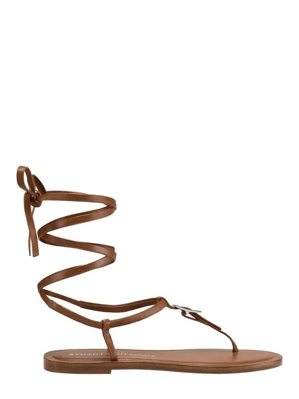 STUART WEITZMAN Georgie Leather Sandals - Bridle Brown