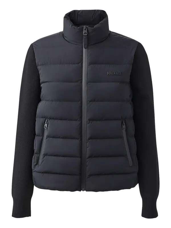 Mackage Oceane-city Mixed-media Down Jacket - Black
