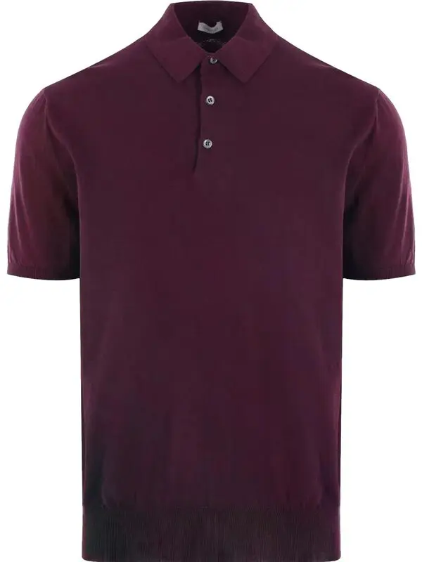 Caruso Knit Polo Shirt - Red