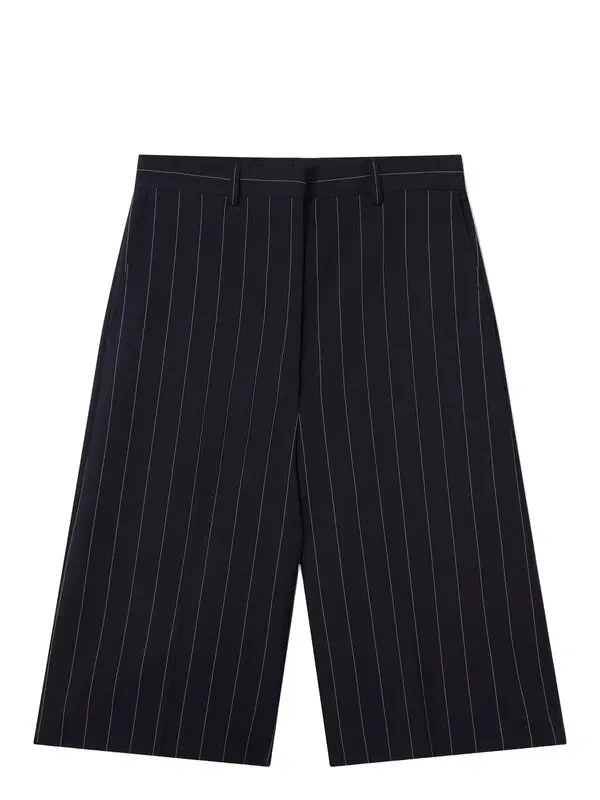 Stella McCartney Tailored Pinstripe Wool Shorts - Navy