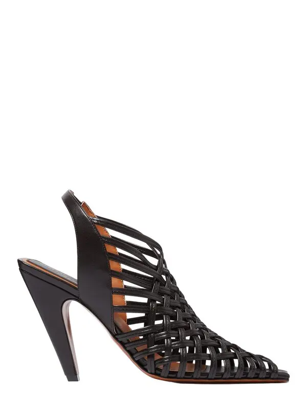 Stella McCartney Stella Spur Woven Slingbacks - Black