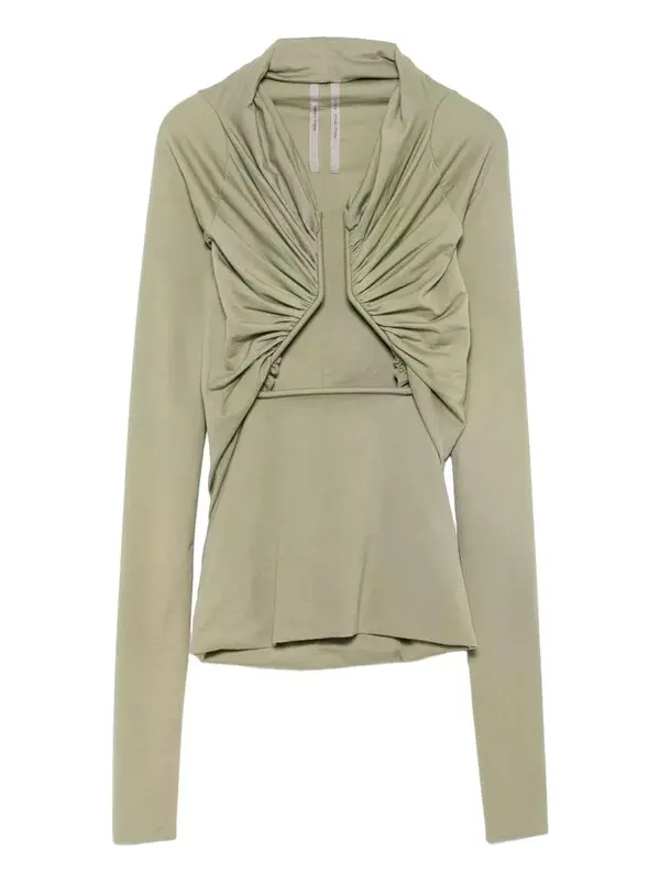 Rick Owens Prong Jersey Top - Green