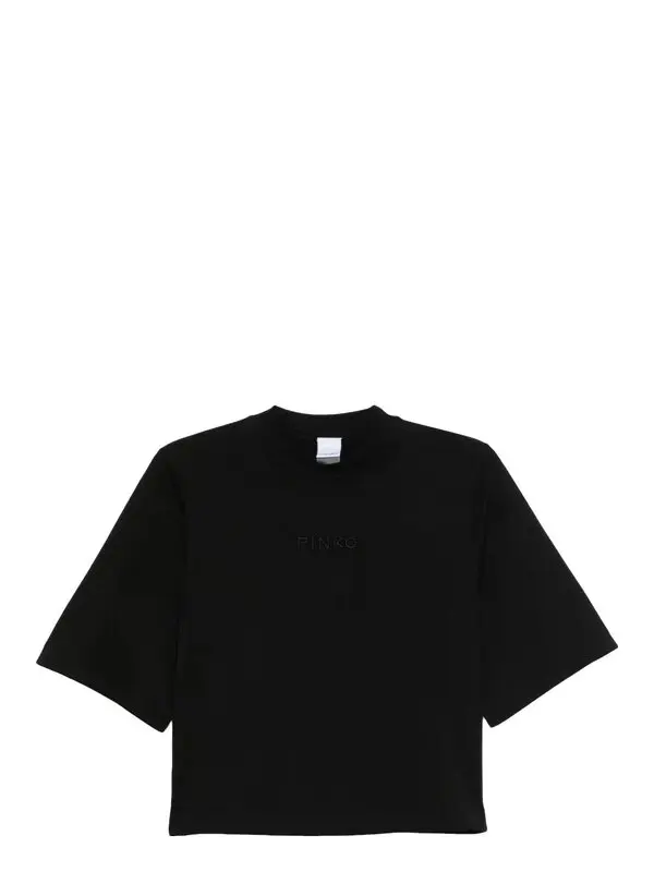 Pinko Embroidered-logo T-shirt - Black