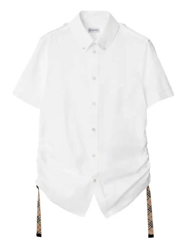 Burberry Ruched Detailing Shirt - White