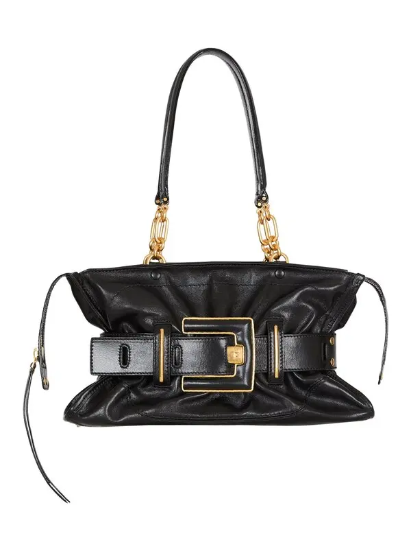 Balmain Small Leather Anthem Shoulder Bag - Black