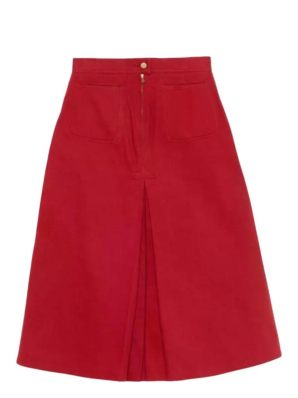 Max Mara Rock Midi Skirt - Red