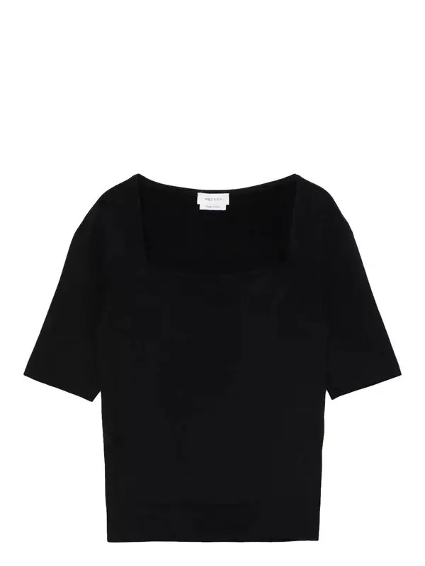 Alexander McQueen Fine-knit T-shirt - Black