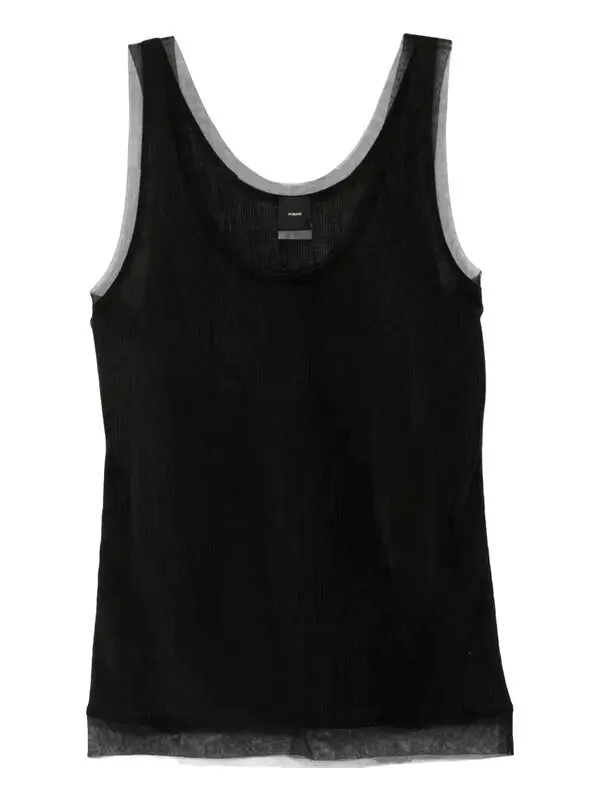 Pinko Clark Ribbed Tank Top - Black