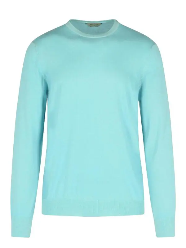 GRAN SASSO Light Cashmere Crewneck Sweater - Blue
